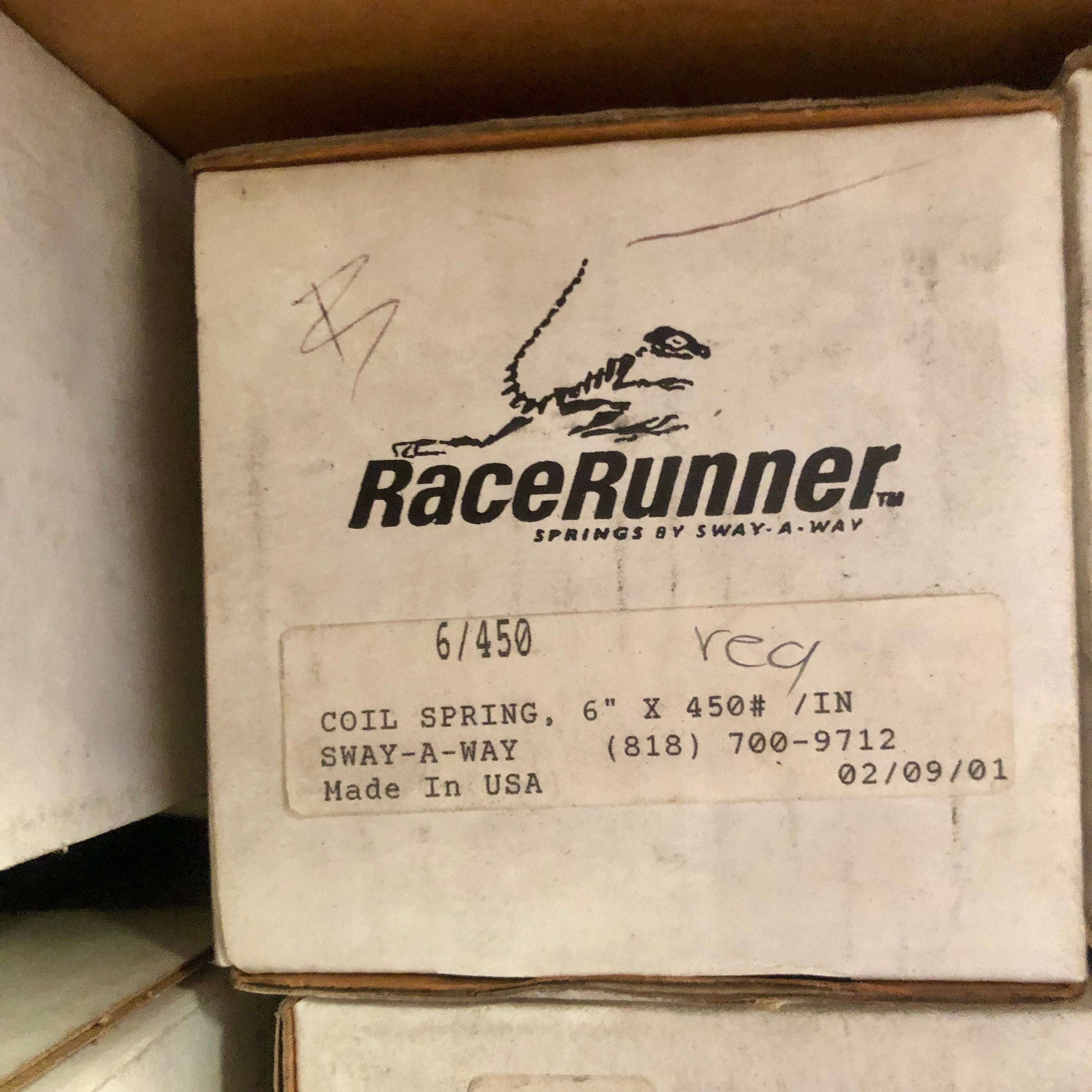 Coil Spring 2.5ID X 6 X 450LBS